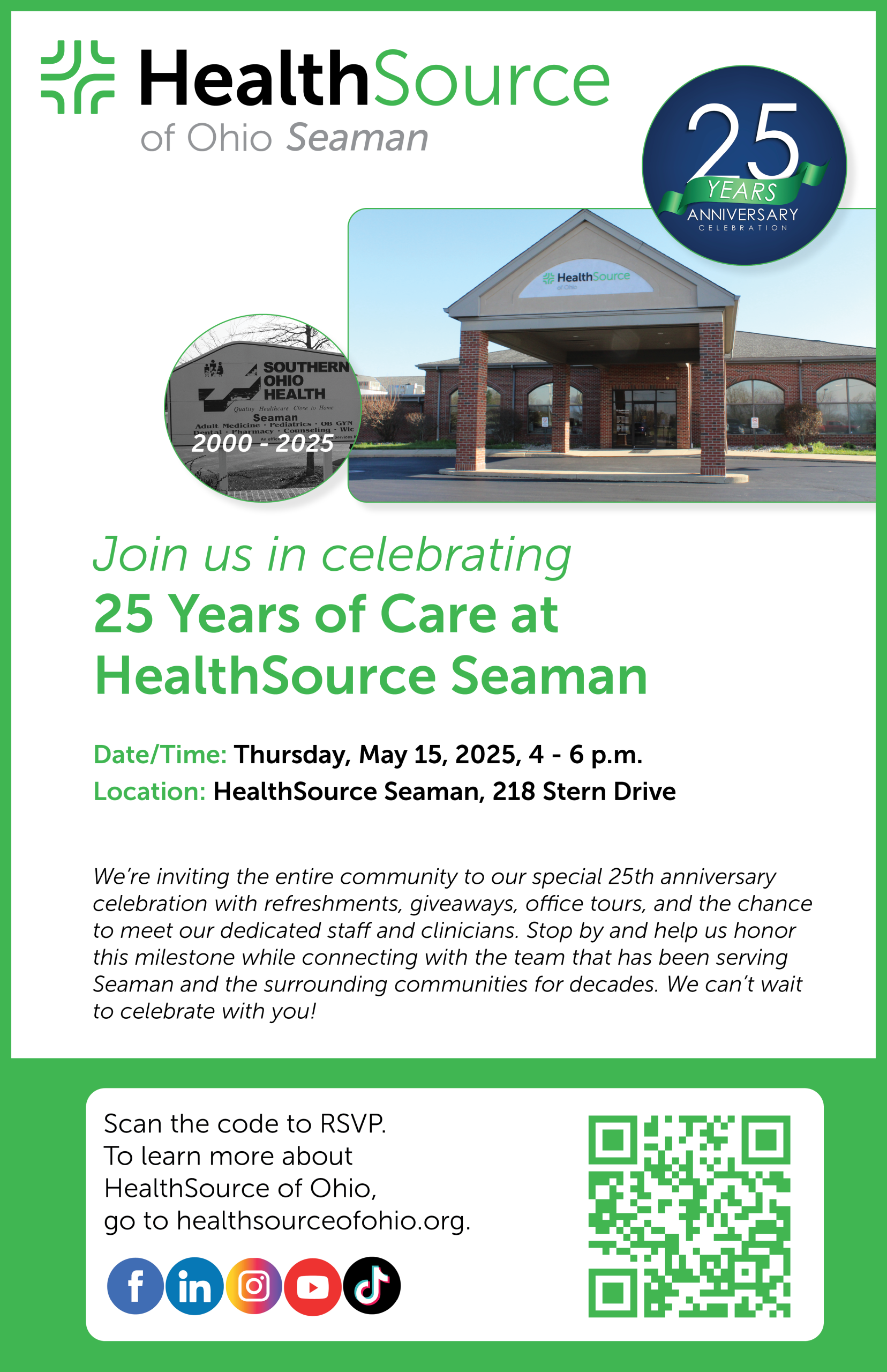 Celebrating HealthSource Seaman's 25th Anniversary - HealthSource of Ohio